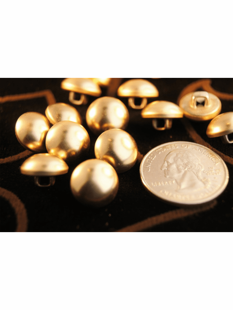 Gold Metal Vintage Shank Dome Buttons 1/2" inch (10 pcs)
