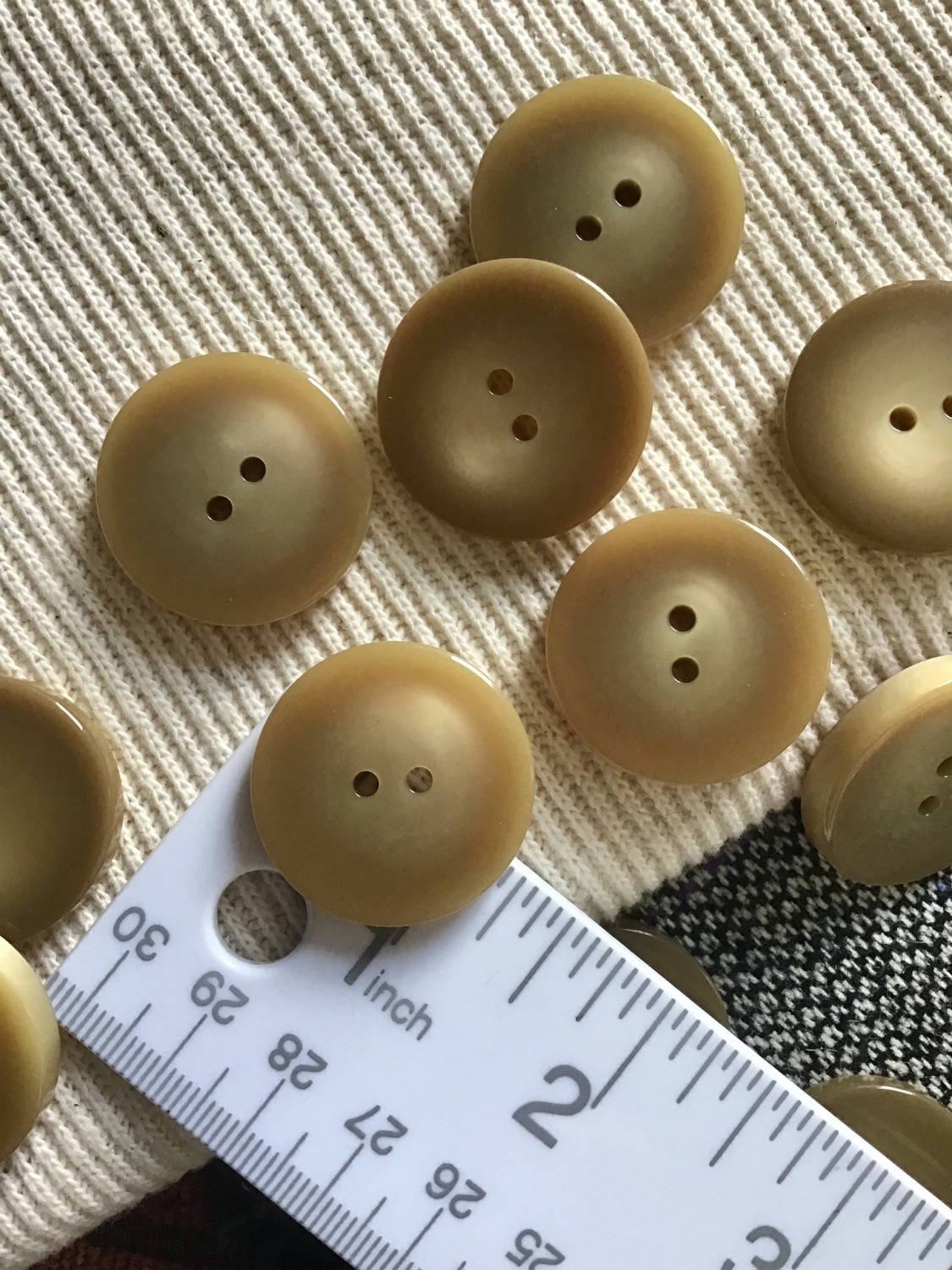 Italian Taupe Brown 2 Hole Vintage Button 1-1/8" (28mm) 44L Sewing ...