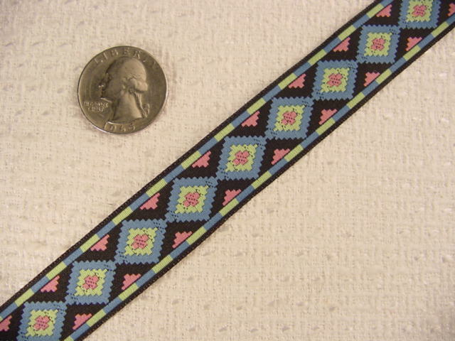 Neon Aztec Jacquard Ribbon #-WR-204