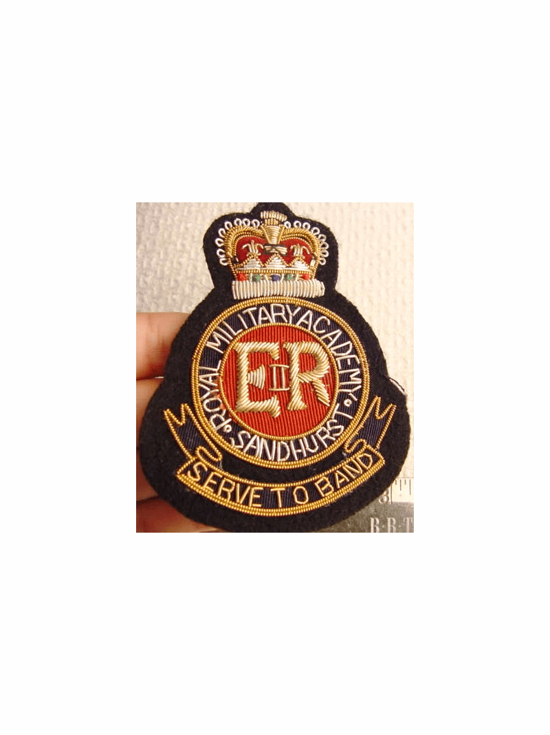 Royal Military Academy Sandhurst Vintage Bullion Crest Patches