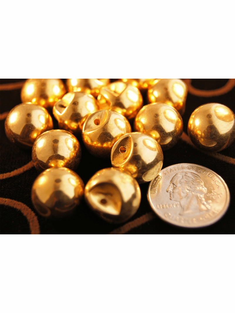 Vintage Metallic Gold Dome Buttons 5/8" inch (10 pcs)