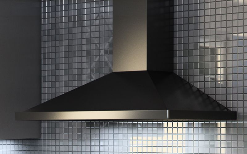AMCHD36SS AGA 36" Wall Mount Vent Range Hood with Halogen Lighting and ...