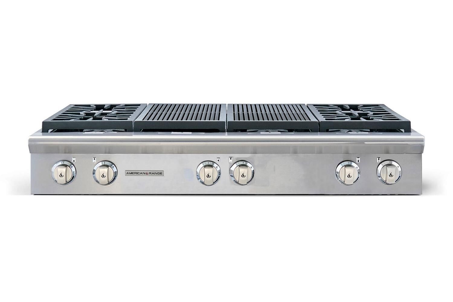 AROBSCT4482GRN American Range 48" Gas Rangetop Performer Series with 4 ...