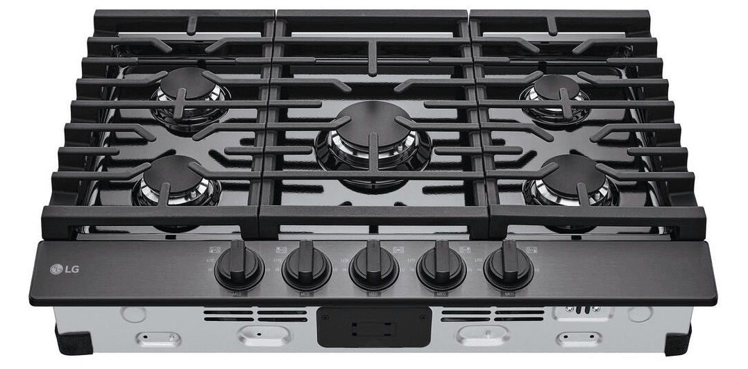 CBGJ3023D LG 30" UltraHeat Gas Cooktop with 5 Cooking Elements and Cast ...