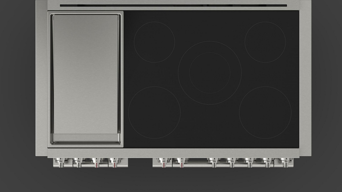 F6PIR485GS1 Fulgor Milano 48" Sofia Pro Induction Range with 5 Cooking ...