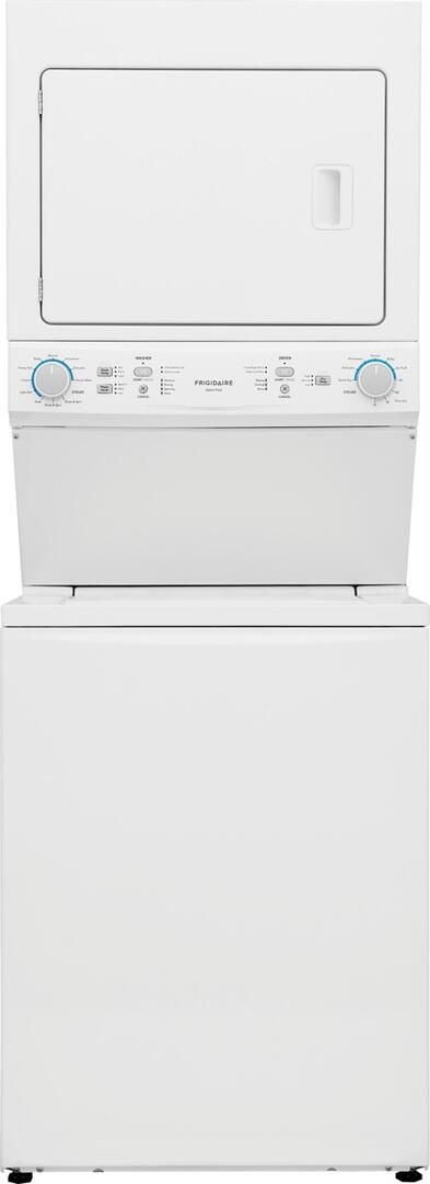 FLCE7523AW Frigidaire 27" Long Vent Stacked Electric Laundry Center - 3 ...