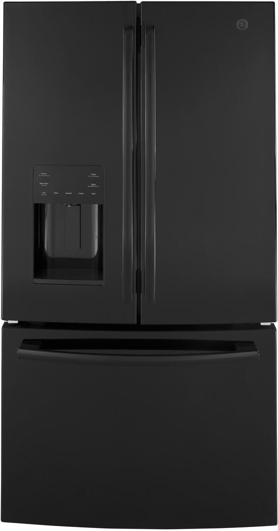 GFE26JGMBB GE 36" 25.6 Cu. Ft French Door Refrigerator - Black
