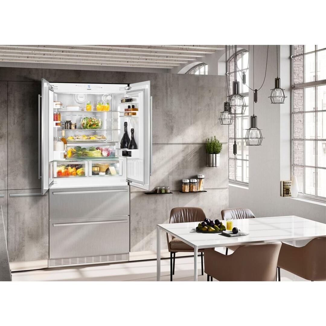HC2092 Liebherr 36" 19.5 cu ft Counter Depth Built In French Door Refrigerator with Ice Maker ...