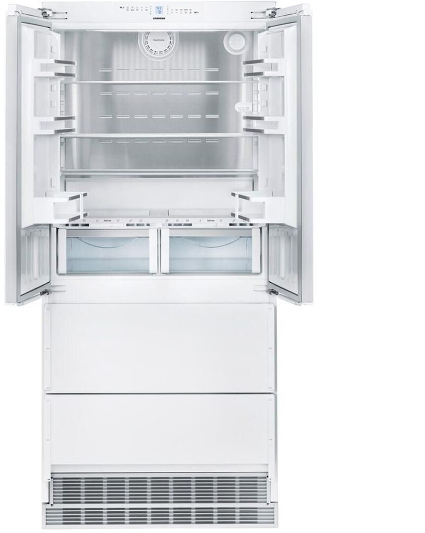 HCB2092 Liebherr 36" 18.9 cu ft Counter Depth Built In French Door Refrigerator with Ice Maker ...