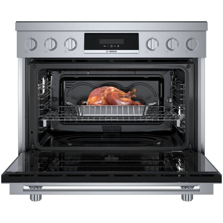 HIS8655U Bosch 36" Induction Industrial Style Range - Stainless Steel