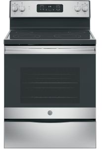 JB645RKSS GE 30" Freestanding Electric Range with Ceramic Glass Cooktop ...