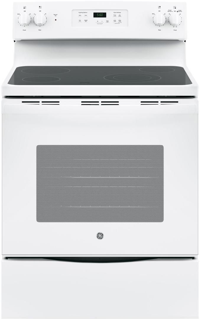 JBS60DKWW GE 30" Free-Standing Electric Range with 5.3 cu. ft. Capacity ...
