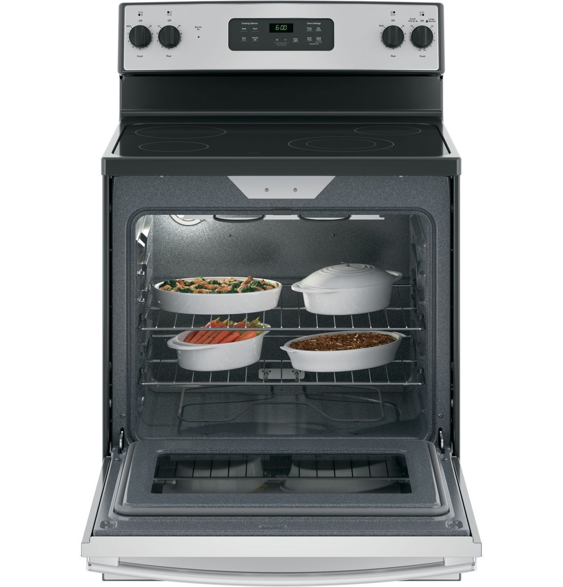 JBS60RKSS GE 30" Free-Standing Electric Range with 5.3 cu. ft. Capacity ...