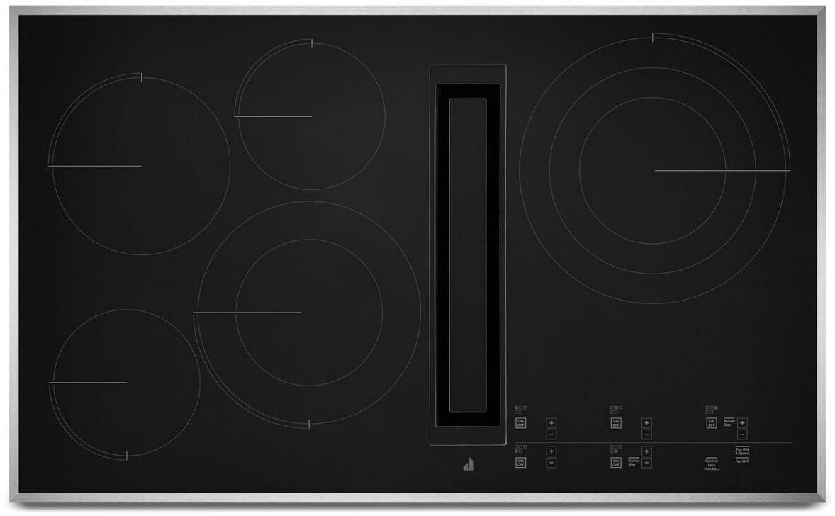 JED4536KS JennAir 36" Lustre Downdraft Electric Cooktop with 5 Elements ...