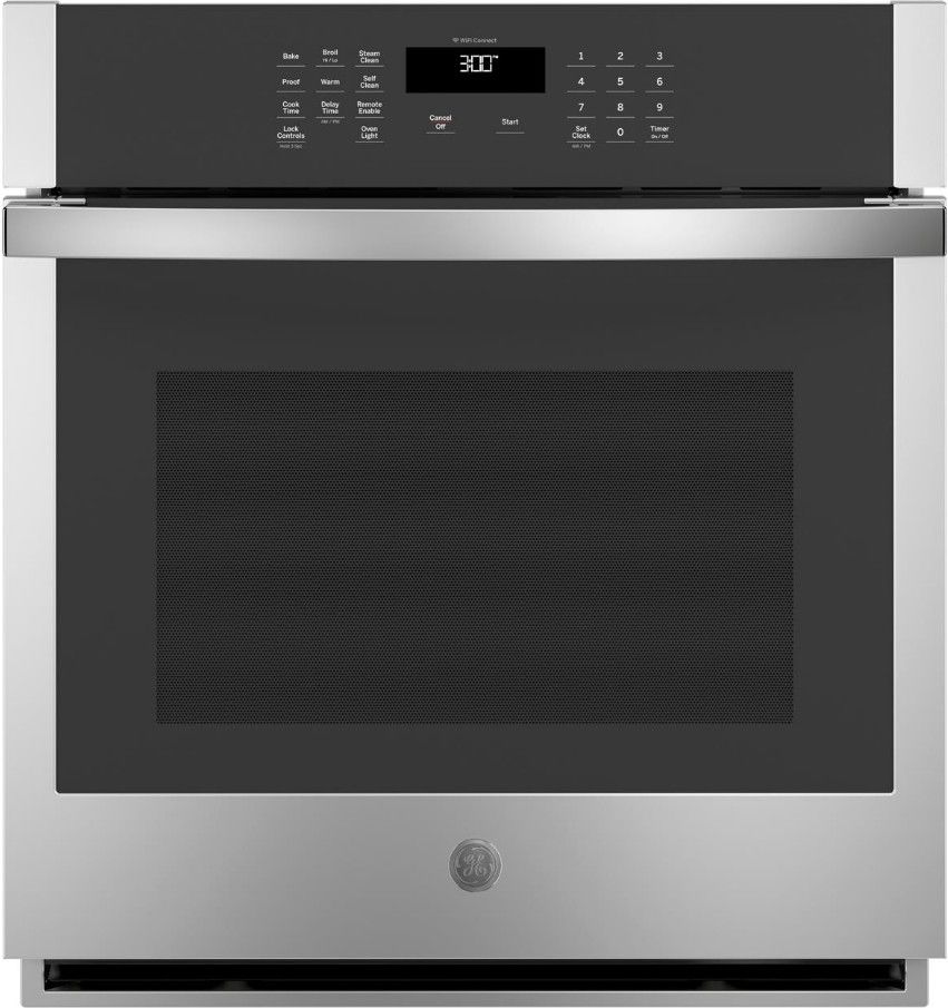 JKS3000SNSS GE 27" Electric Built-In Single Wall Oven with Never Scrub ...