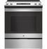 JS645SLSS GE 30" Slide-In Front Control Electric Range with Power Boil ...