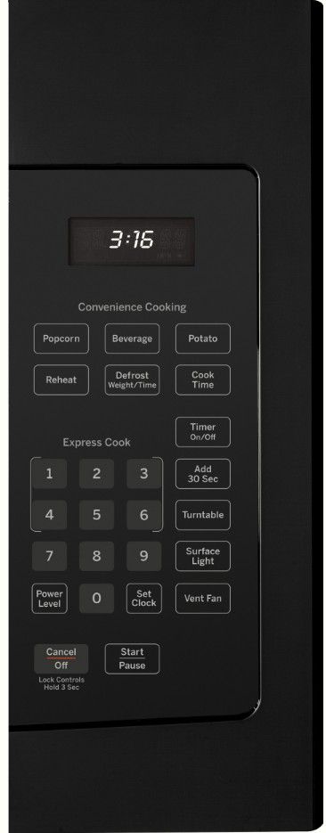 JVM3160DFBB GE 1.6 cu. ft. Over-the-Range Microwave Oven - Black