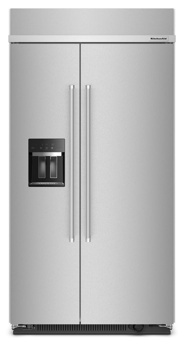 KBSD702MPS KitchenAid 42" Built In Side By Side Refrigerator with Ice ...
