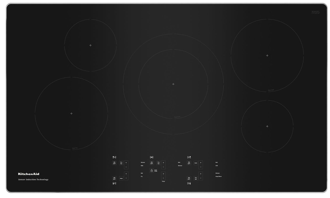 KCIG556JSS KitchenAid 36" Induction Cooktop with 5 Elements - Black ...
