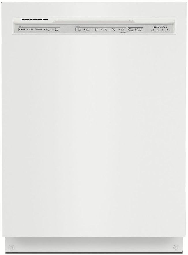 KDFE204KWH KitchenAid 24" 39 dBA Front Control Built In Dishwasher with ...