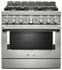 KFGC506JSS KitchenAid 36" Smart Commercial-Style Gas Range with 6 ...