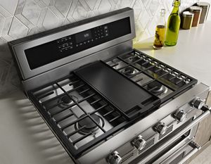KFGD500ESS KitchenAid 6.0 Cu. Ft. 30" Gas 5 Burner Double Oven ...