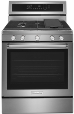KFGG500ESS KitchenAid 5.8 Cu. Ft. 30" Gas 5 Burner Convection Range ...