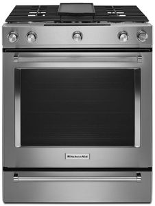 KSDB900ESS KitchenAid 7.1 Cu. Ft. 30" Dual Fuel 5 Burner Convection ...