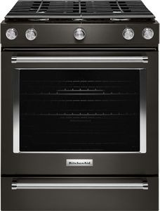 KSGG700EBS KitchenAid 5.8 Cu. Ft. 30" Gas 5 Burner Slide-in Convection ...