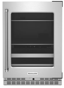 KUBR314KSS KitchenAid 24" Undercounter Beverage Center with Glass Door ...