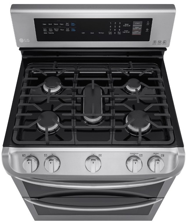 LDG4313ST LG 30" 6.9 Cu. Ft. Freestanding Gas Double Oven Range with ...