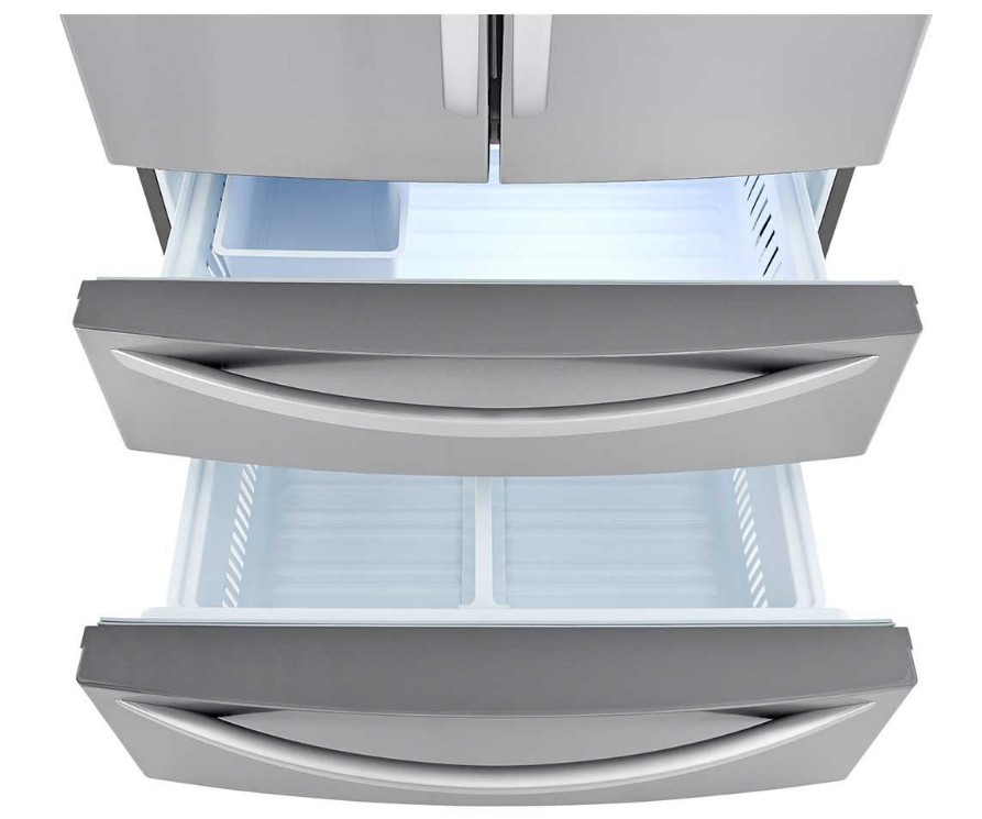 LMWS27626S LG 36" French Door Refrigerator with Double Freezer and ...