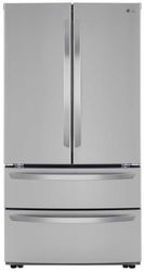 LMWS27626S LG 36" French Door Refrigerator with Double Freezer and ...