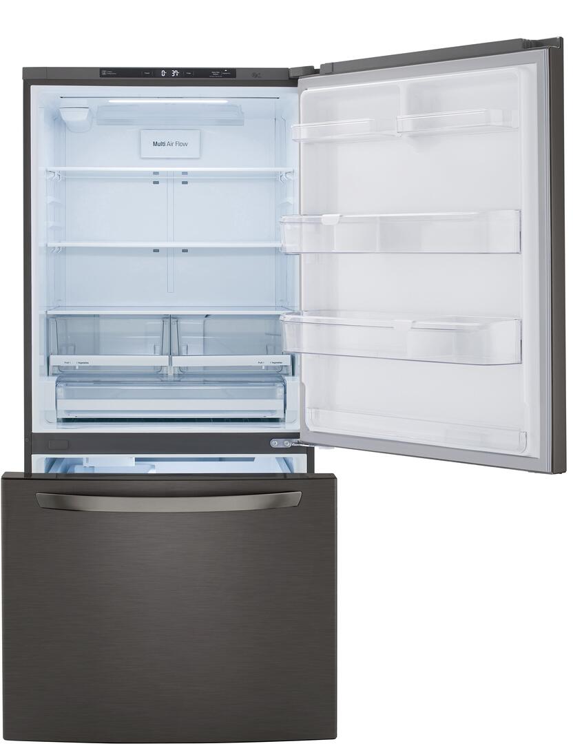 LRDCS2603D 33" Bottom Freezer Refrigerator with LED Lighting and Multi ...