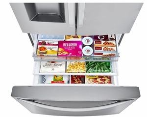 LRFDS3016S LG 36" WiFi Enabled 29.7 cu ft Capacity French Door ...