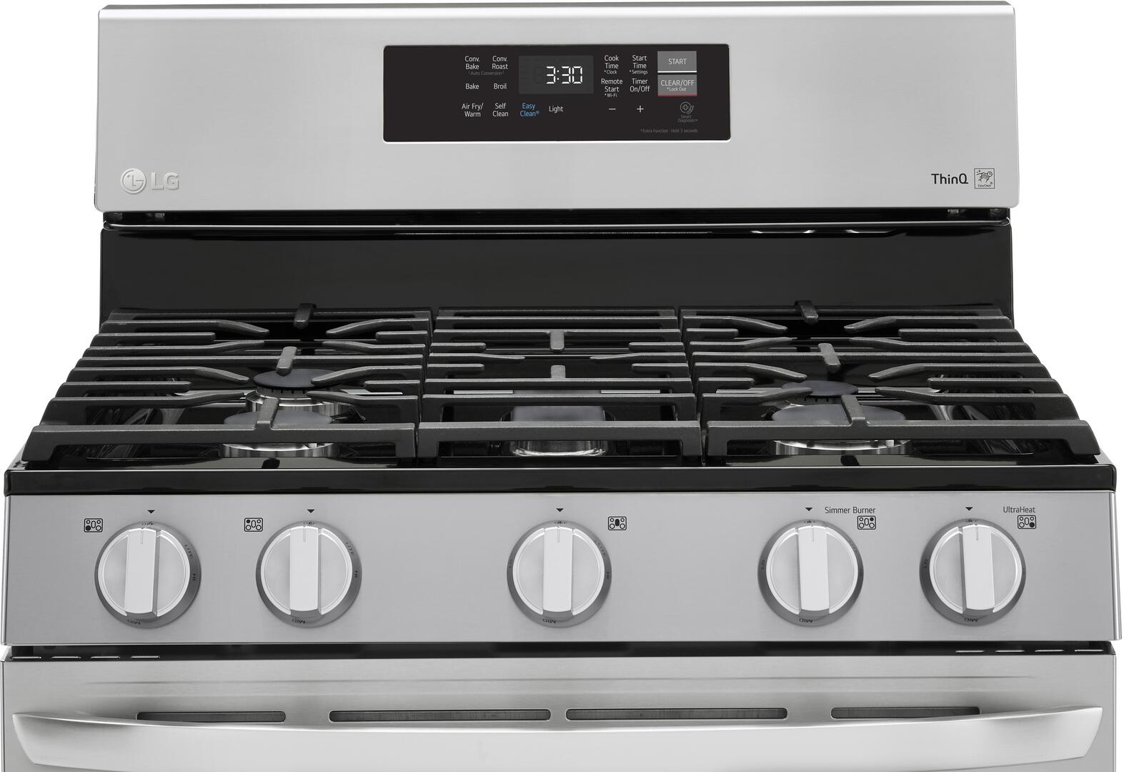 LRGL5823S LG 30" 5.8 cu.ft. Wifi Enabled Gas Range with Convection and ...