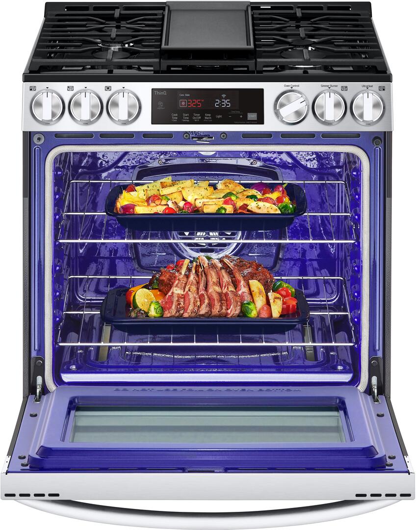 LSGL5833F LG 30" Smart Gas Slide In Range with Air Fry - PrintProof ...