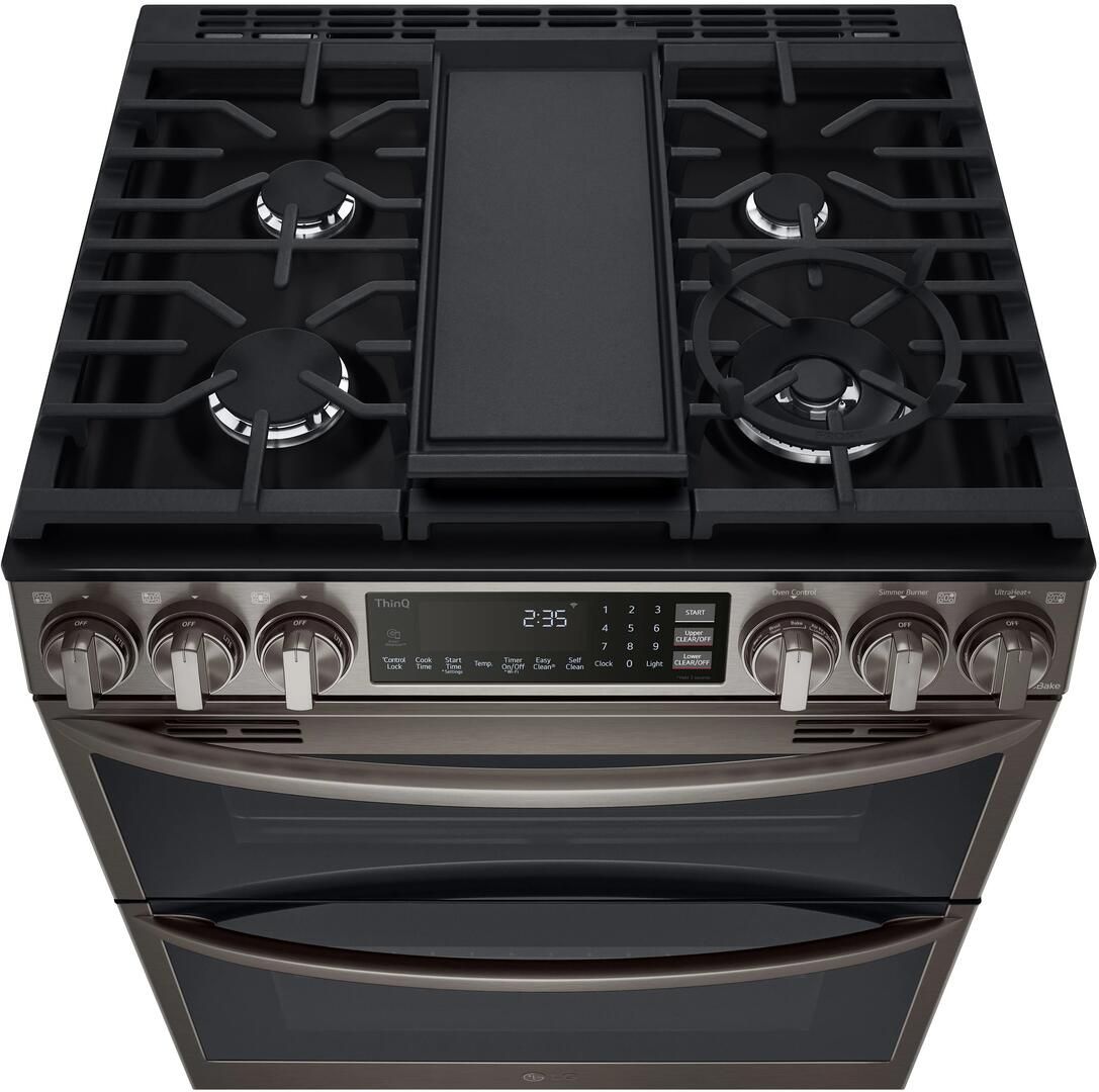 LTGL6937D LG 30" Smart Wifi Enabled Gas Double Oven Slide In Range ...