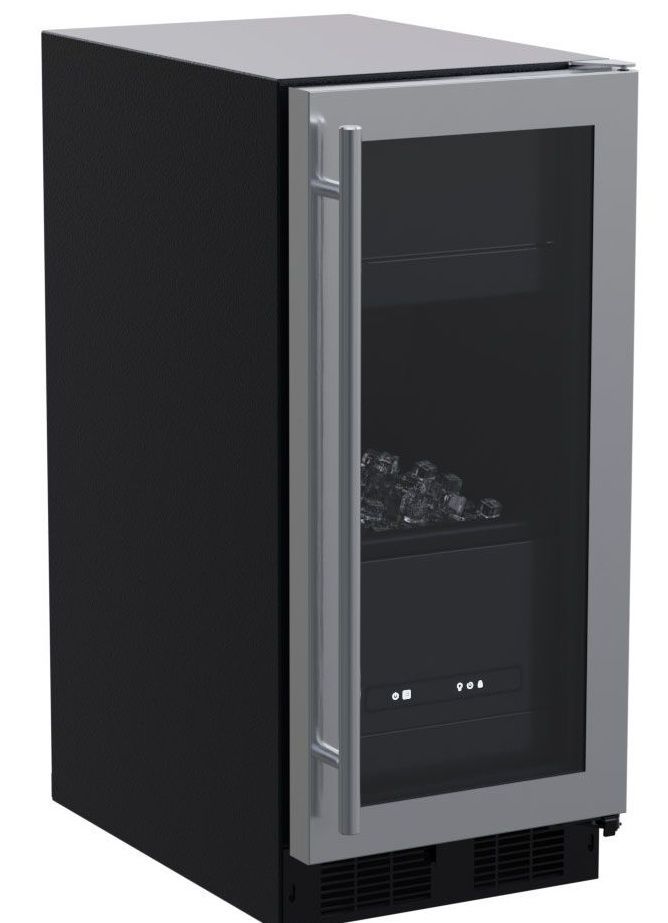 MLCL215SG01B Marvel 15" Clear Ice Machine with Gravity Drain and Glass ...
