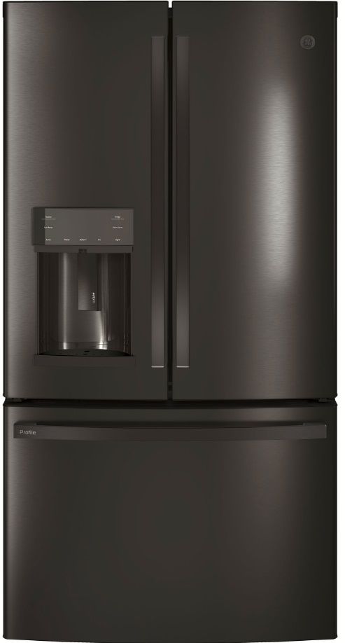 PFE28KBLTS GE Profile 36" 27.8 Cu. Ft. French Door Refrigerator - Black ...