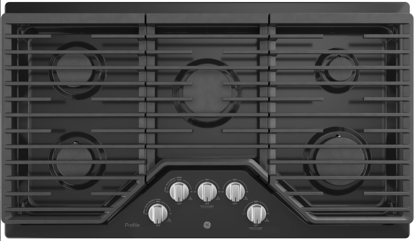 PGP7036DLBB GE Profile 36" Natural Gas Cooktop with Precise Simmer ...