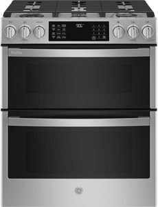 PGS960YPFS GE Profile 30" Smart Slide In Front Control Gas Double Oven ...