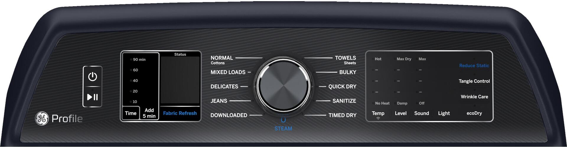 PTD90EBPTRS GE Profile 27" 7.4 cu ft Smart Electric Dryer with Fabric ...