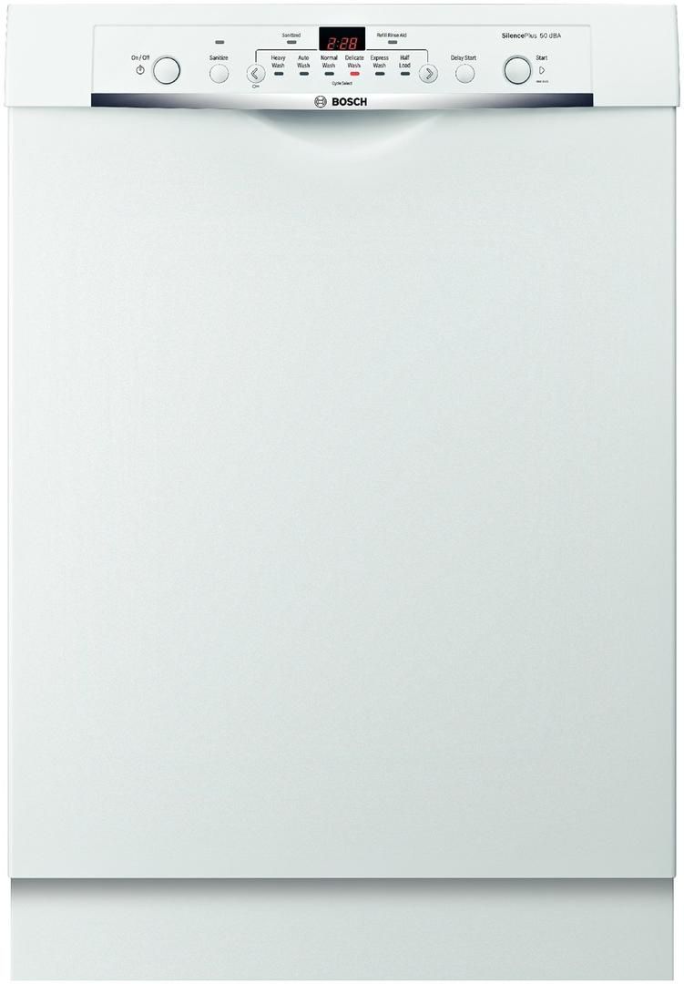 SHE3AR72UC Bosch Ascenta Series 24" Recessed Handle Dishwasher - White