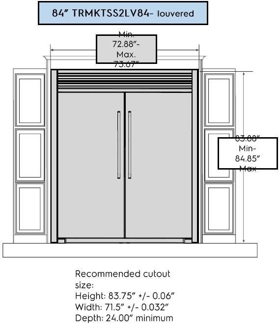TRMKTSS2LV84 Electrolux Double Refrigerator and Freezer Trim Kit (Louvered)