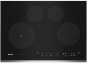 WCI55US0JS Whirlpool 30" Induction Cooktop - Black with Stainless Trim