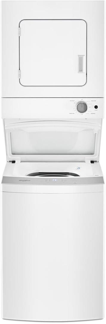 WET4024HW Whirlpool 24" Stacked Laundry Center Washer + Electric Dryer ...