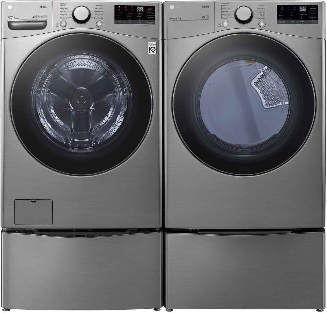 WM3600HVA LG 27" 4.5 cu.ft. Ultra Large Capacity Front Load Washer with ...