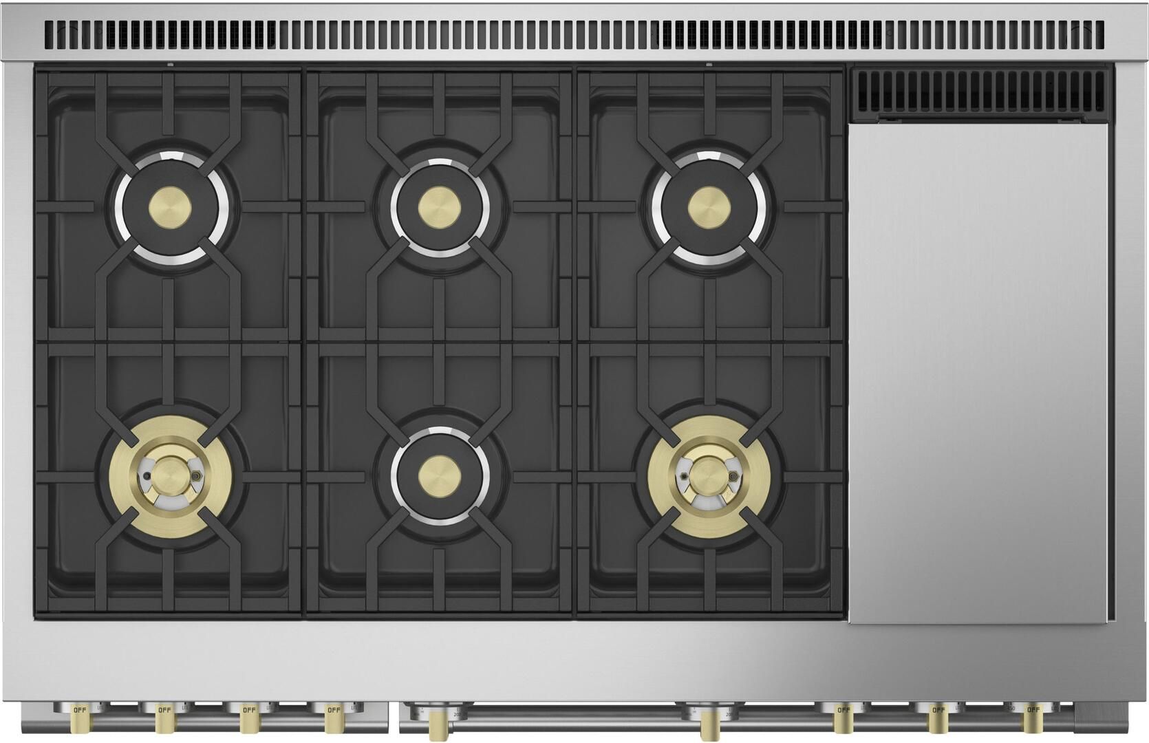 ZDP486NDTSS Monogram 48" Professional Dual Fuel Range with 6 Burners ...