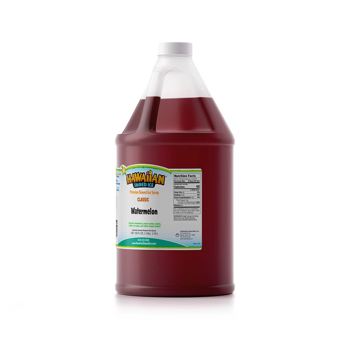 Gallon-Sized Watermelon Flavored Shaved Ice Syrup | Hawaiian Shaved Ice